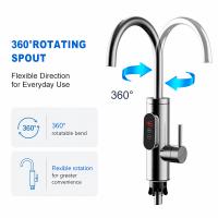 China 3300W Instant Electric Water Heater Tap with 304 Stainless Steel and 360° Free Rotation for sale