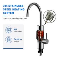 China 3300W Instant Electric Water Heater Tap with 304 Stainless Steel and 360° Free Rotation for sale