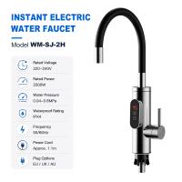 China 304 Stainless Steel 3300W Electric Heating Tap with 360° Free Rotation Instant Water Heater Tap for sale