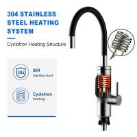 China 304 Stainless Steel 3300W Electric Heating Tap with 360° Free Rotation Instant Water Heater Tap for sale