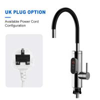 China 304 Stainless Steel 3300W Electric Heating Tap with 360° Free Rotation Instant Water Heater Tap for sale