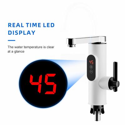 China LED Digital Temperature Display 3300W 3s Fast Heating Electric Water Tap Instant Water Heater Tap for sale