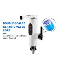 China LED Digital Temperature Display 3300W 3s Fast Heating Electric Water Tap Instant Water Heater Tap for sale
