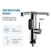 China 360 Degree Rotatable Outlet LED Temperature Display 3s Fast Heating Electric Water Heater Tap for sale