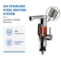 China 360 Degree Rotatable Outlet LED Temperature Display 3s Fast Heating Electric Water Heater Tap for sale