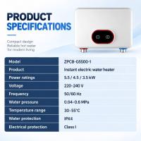 China 3s Fast Heating LED Digital Temperature Display Instant Electric Water Heater Faucet with Adjustable Power 3.5KW-5.5KW for sale