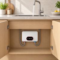 China 3s Fast Heating LED Digital Temperature Display Instant Electric Water Heater Faucet with Adjustable Power 3.5KW-5.5KW for sale