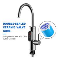 China 3300W 304 Stainless Steel Electric Water Heater Tap with 360° Rotation and Digital Display for sale