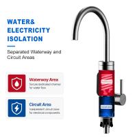 China 3300W 304 Stainless Steel Electric Water Heater Tap with 360° Rotation and Digital Display for sale