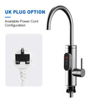 China 3300W 304 Stainless Steel Electric Water Heater Tap with 360° Rotation and Digital Display for sale