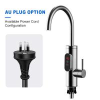 China 3300W 304 Stainless Steel Electric Water Heater Tap with 360° Rotation and Digital Display for sale
