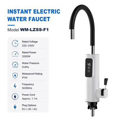 China Instant Hot Water Tap with 3s Fast Heating LED Digital Temperature Display and 360° Free Rotation for Kitchen for sale