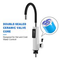 China Instant Hot Water Tap with 3s Fast Heating LED Digital Temperature Display and 360° Free Rotation for Kitchen for sale