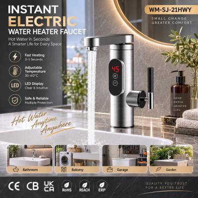 China 3300W Instant Electric Heating Faucet with 3s Fast Heating and 304 Stainless Steel for Bathroom for sale