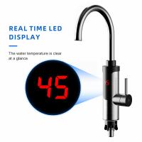 China 3s Fast Heating 304 Stainless Steel Instant Water Heater Tap with Digital Temperature Display for Kitchen for sale