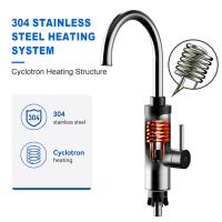 China 3s Fast Heating 304 Stainless Steel Instant Water Heater Tap with Digital Temperature Display for Kitchen for sale