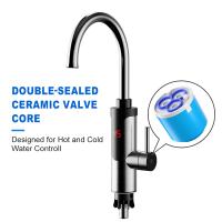 China 3s Fast Heating 304 Stainless Steel Instant Water Heater Tap with Digital Temperature Display for Kitchen for sale