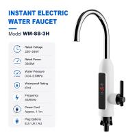 China 3s Fast Heating 3300W Electric Water Tap with Digital Temperature Display for Kitchen and Bathroom for sale