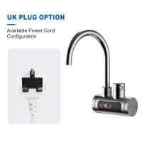 China 3.3KW 304 Stainless Steel Instant Electric Heating Faucet with 3s Fast Heating for Kitchen and Bathroom for sale