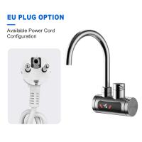 China 3.3KW 304 Stainless Steel Instant Electric Heating Faucet with 3s Fast Heating for Kitchen and Bathroom for sale