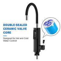 China 3s Fast Heating 3300W LED Digital Temperature Display Electric Water Tap for Kitchen for sale