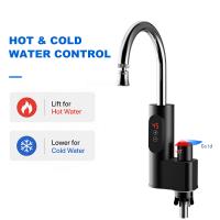 China 304 Stainless Steel Electric Water Tap with 3s Fast Heating Digital Temperature Display and 3300W Power for sale