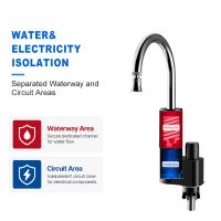 China 304 Stainless Steel Electric Water Tap with 3s Fast Heating Digital Temperature Display and 3300W Power for sale
