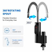 China 304 Stainless Steel Electric Water Tap with 3s Fast Heating Digital Temperature Display and 3300W Power for sale