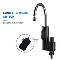 China 304 Stainless Steel Electric Water Tap with 3s Fast Heating Digital Temperature Display and 3300W Power for sale