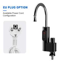 China 304 Stainless Steel Electric Water Tap with 3s Fast Heating Digital Temperature Display and 3300W Power for sale