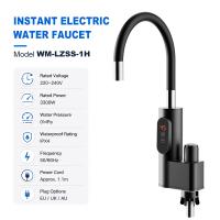 China ABS Material 3300W LED Temperature Display Electric Heating Faucet for Kitchen Instant Hot Water for sale