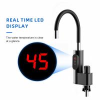 China ABS Material 3300W LED Temperature Display Electric Heating Faucet for Kitchen Instant Hot Water for sale