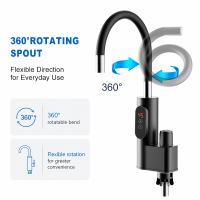 China ABS Material 3300W LED Temperature Display Electric Heating Faucet for Kitchen Instant Hot Water for sale