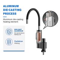 China ABS Material 3300W LED Temperature Display Electric Heating Faucet for Kitchen Instant Hot Water for sale