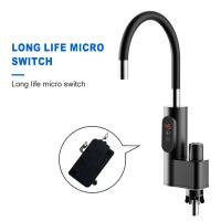 China ABS Material 3300W LED Temperature Display Electric Heating Faucet for Kitchen Instant Hot Water for sale
