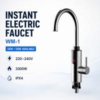China 304 Stainless Steel 3.3KW Tankless Instant Electric Water Heater Faucet for Kitchen and Bathroom for sale