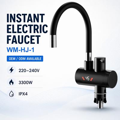China 3.3KW Instant Electric Heating Faucet with 304 Stainless Steel and IPX4 Waterproof for Kitchen & Bathroom for sale