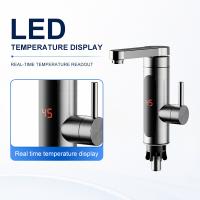 China 304 Stainless Steel 3.3KW Touch Button Control Instant Electric Water Heater Faucet for sale
