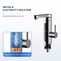 China 304 Stainless Steel 3.3KW Touch Button Control Instant Electric Water Heater Faucet for sale