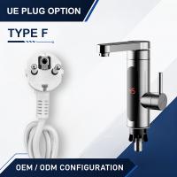 China 304 Stainless Steel 3.3KW Touch Button Control Instant Electric Water Heater Faucet for sale