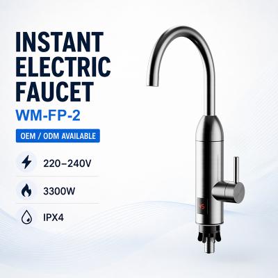 China 3300W Electric Heating Tap with LED Digital Temperature Display and 304 Stainless Steel Instant Water Heater for sale
