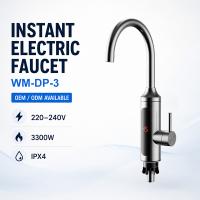 China 304 Stainless Steel 3.3KW Instant Electric Heating Faucet with 3s Fast Heating for Kitchen and Bathroom for sale