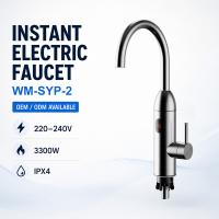 China 3300W 3.3KW Power 304 Stainless Steel Instant Electric Heating Faucet with 3s Fast Heating for Kitchen and Bathroom for sale