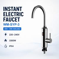 China 3300W 304 Stainless Steel Instant Water Heater Tap with LED Display for Kitchen for sale