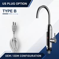 China 3300W Instant Electric Water Heating Faucet with LED Digital Temperature Display and 304 Stainless Steel for sale
