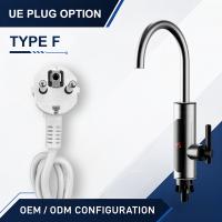 China EU Plug 3300W 304 Stainless Steel Electric Heating Tap with 3s Fast Heating for Kitchen for sale