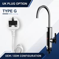China EU Plug 3300W 304 Stainless Steel Electric Heating Tap with 3s Fast Heating for Kitchen for sale