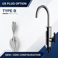 China EU Plug 3300W 304 Stainless Steel Electric Heating Tap with 3s Fast Heating for Kitchen for sale