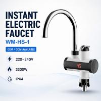 China 3300W 304 Stainless Steel Electric Heating Tap with 3-5 Seconds Fast Heating for Bathroom Hot Water Supply for sale