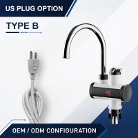 China 3300W 304 Stainless Steel Electric Heating Tap with 3-5 Seconds Fast Heating for Bathroom Hot Water Supply for sale